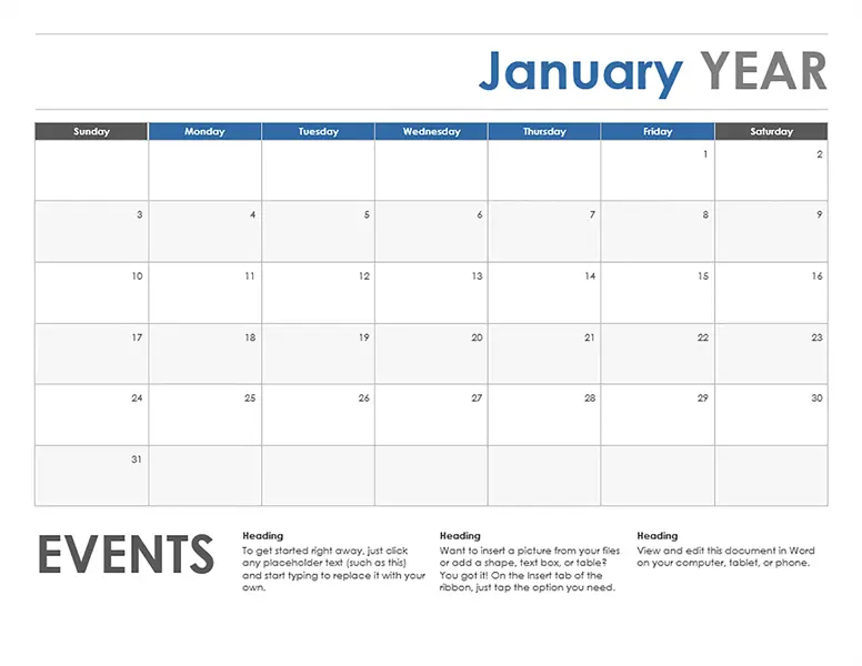 2023 Calendar Free Printable Excel Templates Calendarpedia