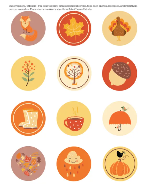 Fall Cut Outs Printable