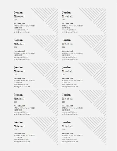 Microsoft Business Card Templates