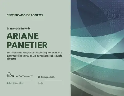 Certificado De Logro Rellenable